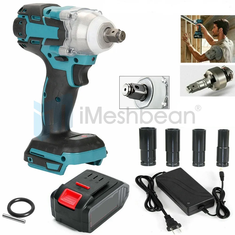 Heavy Duty Impact Driver 800Nm Cordless Impact Wrench 1/2" Brushless ...
